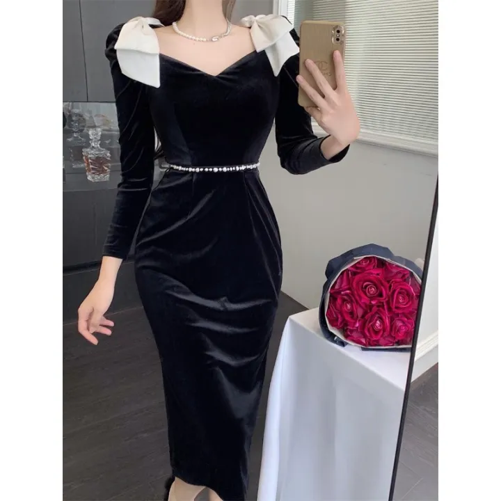 High-End Design Dress French Socialite Light Luxury Temperament Hepburn ...