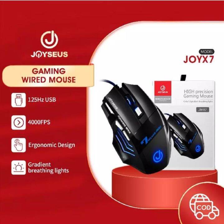 Gaming Mouse Joyseus RGB X7 3200 DPI LED usb professional gaming mouse ...
