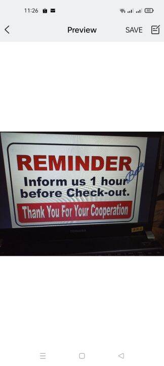 Reminder Before check out Signage PVC Plastic (Like ID) 7.8x11 inches ...