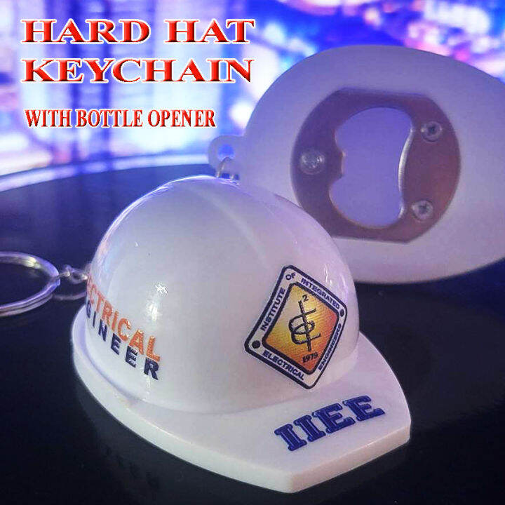 IIEE Electrical Engineer Bottle Opener Hard Hat Keychain /IIEE ...