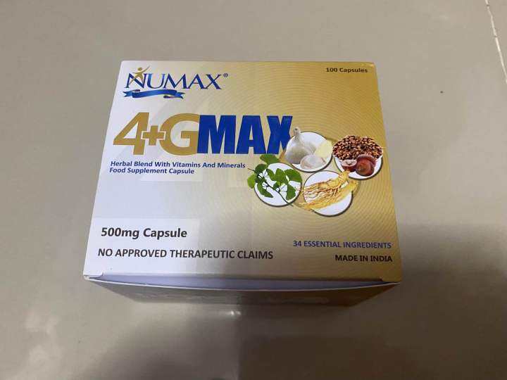 Numax 4+G Max 500mg (Box of 100’s) | Lazada PH