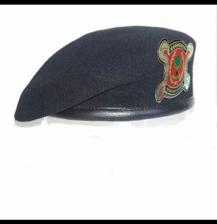 Topi Baret Hitam Linmas -Hansip | Lazada Indonesia