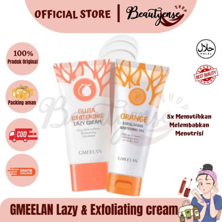 GMEELAN GLUTHA WHITENING LAZY CREAM & EXFOLIATING GEL | Lazada Indonesia