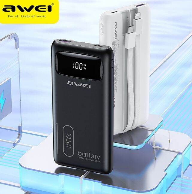 TG Awei P168K 10000mAh 22.5W Power Bank Fast Charging with LCD Display ...