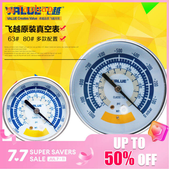 Flyover Original Vacuum Pressure Gauge 63#80# Vacuum Pump Gauge Head ...