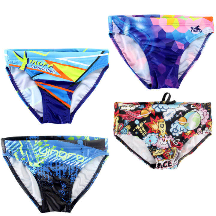 Genuine Yingfa Triangle Training Swimming Trunks Men Adult Children ...