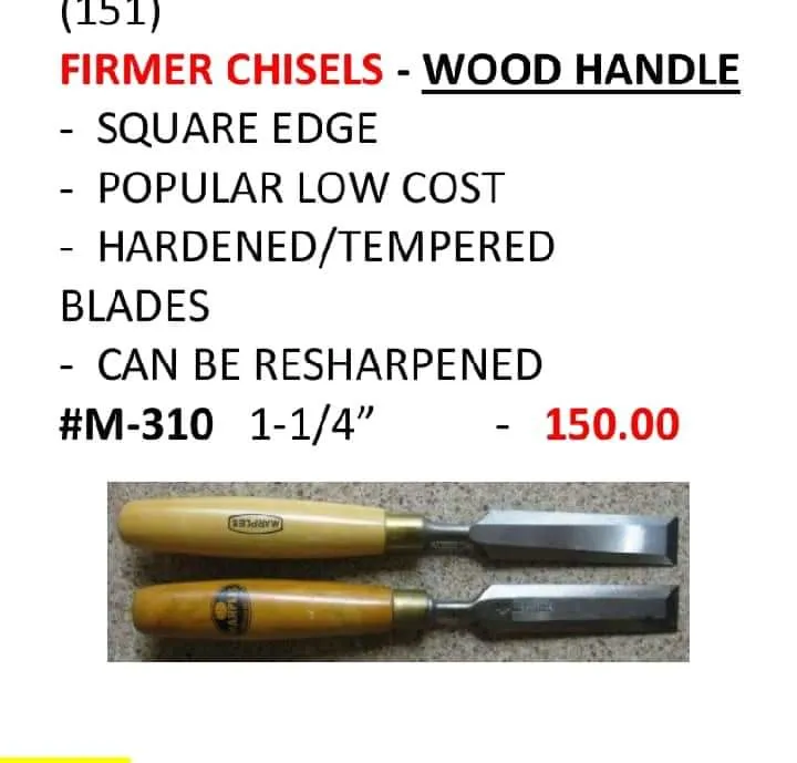 ORIGINAL UK MARPLES BY RECORD WOOD CHISELS FIRMER CHISELS WOOD HANDLE ...