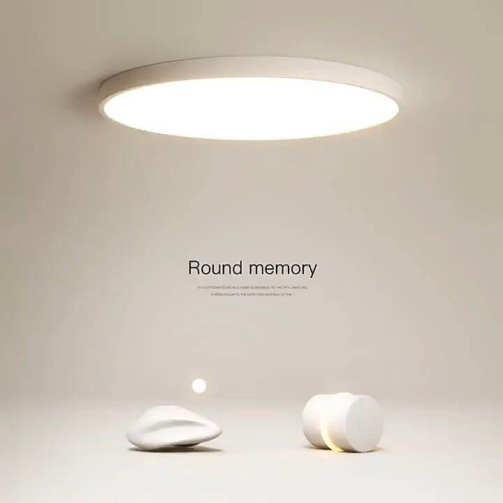 LED Ceiling Light Tri-color Acrylic Ultra Thin Round Ceiling Lamp for ...