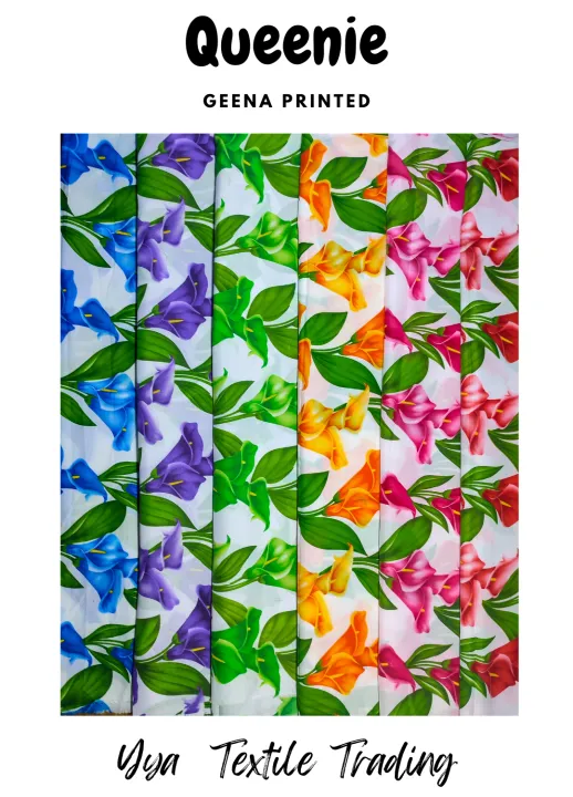 Geena printed ' QUEENIE ' 60" width | Tela pang Kurtina | Sold per yard ...