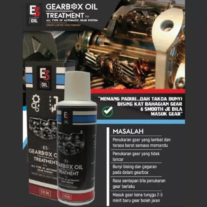 E3 Gearbox Oil Treatment Original clear stock | Gear sentap | Gear Termenung | Gear Delay | E3 ...
