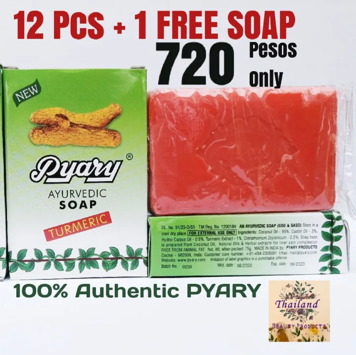 Original Pyary Turmeric Soap 75g 90 yrs packaging | Lazada PH