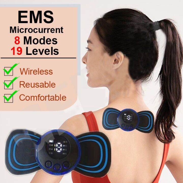 Rechargeable Mini Electric Neck Massager Cervical Shoulder Body ...
