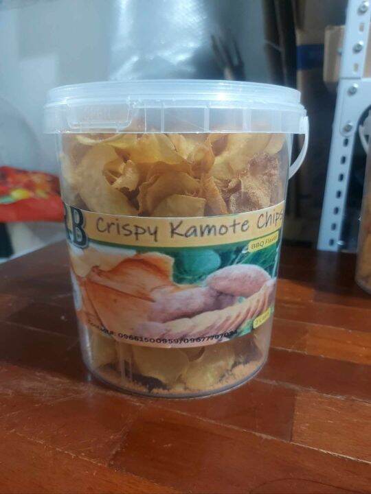 YUMMY KAMOTE CHIPS/ BUCKET SIZE/ HEALTHY SNACKS / BUSOG LUSOG /LOW FATS / NO SUGAR | Lazada PH