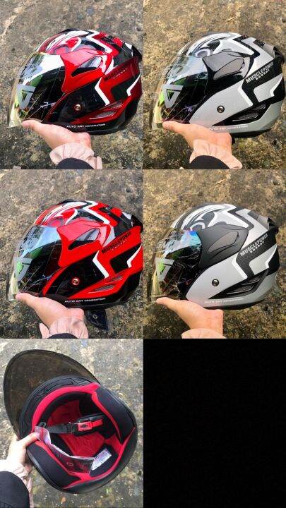 Helm GM Fighter Motif Muscle Power | Lazada Indonesia