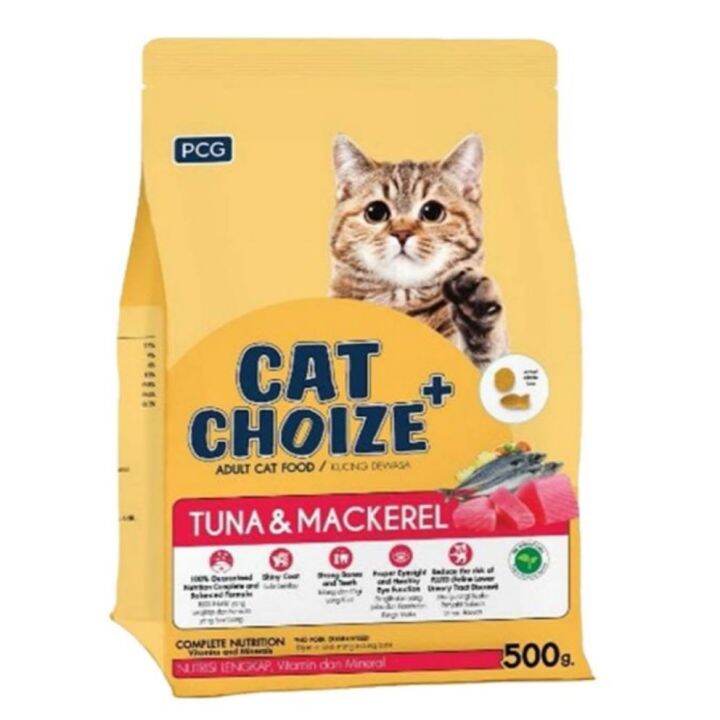 CAT CHOIZE+ Pet Kucing Adult Dry Tuna & Mackerel 500 g | Lazada Indonesia