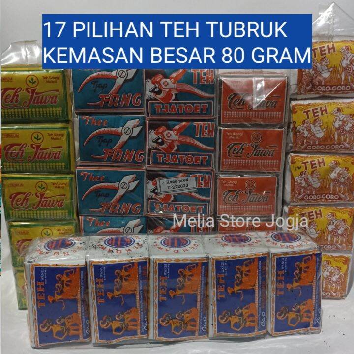17 PILIHAN TEH TUBRUK BESAR 1 SLOP ISI 5 BUNGKUS x 80 GRAM | Pendawa ...