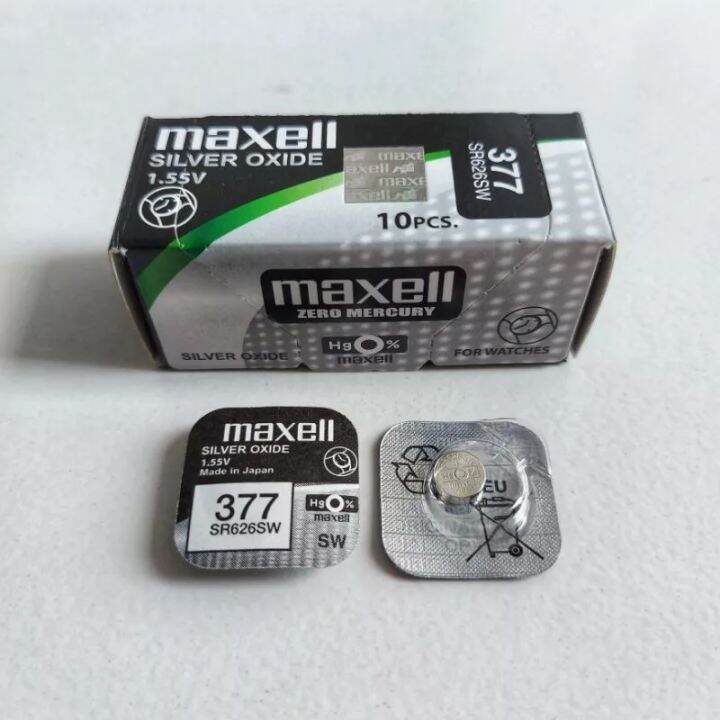 baterai Jam Tangan 626 Maxell Batu Battrey batre 377 Sr626Sw Maxell ...