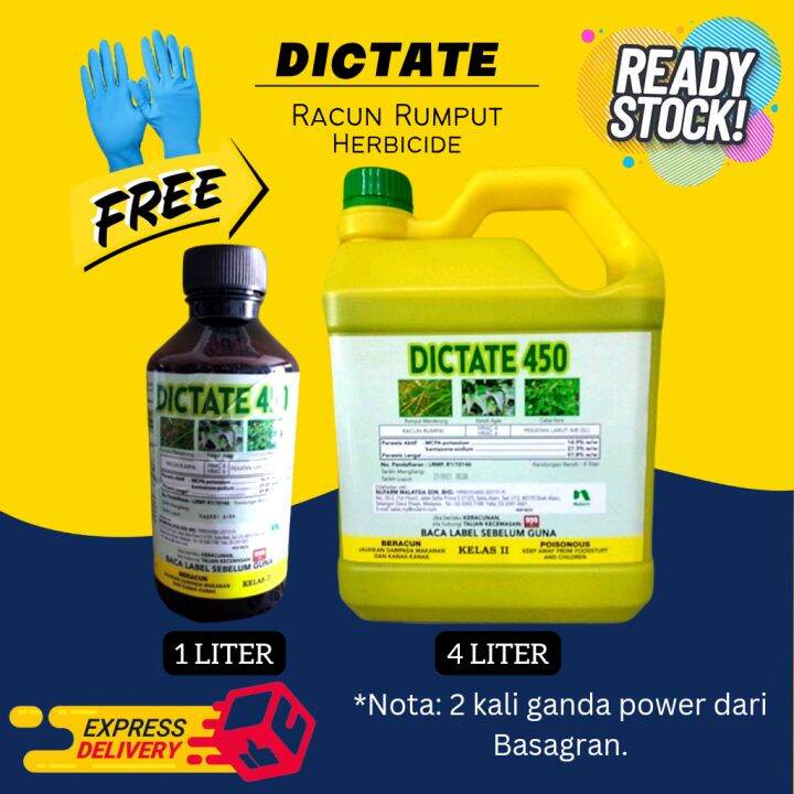 Dictate 450 Herbicide Racun Rumput Keladi Agas Rumput Menerong Rumput ...