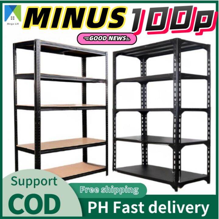 【Meag LH】Multipurpose 5/4/3 Steel Shelves Bookshelves Metal/Wood ...