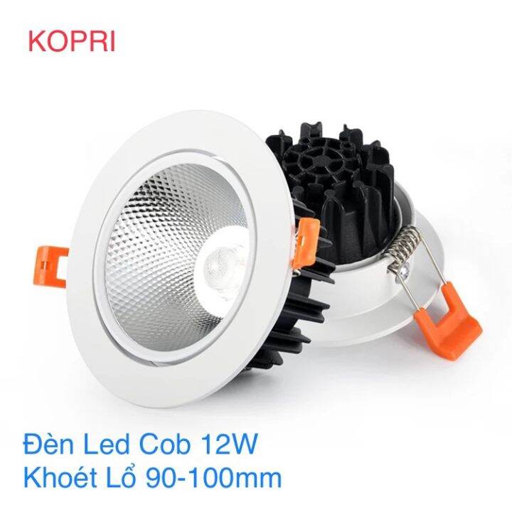 [Q1HCM] Downlight Cob 12W. Đèn Led Âm Trần Cob 12W Khoét Lổ Phi 90mm ...