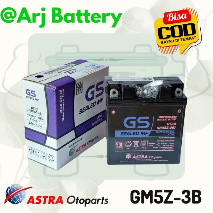 Aki Gs Astra Orginal, Aki Motor Honda Supra X Lama, Astrea Grand, Supra Fit. | Lazada Indonesia