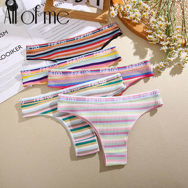 Allofme New Cotton Panties For Adult Women Original Fashion Colorful