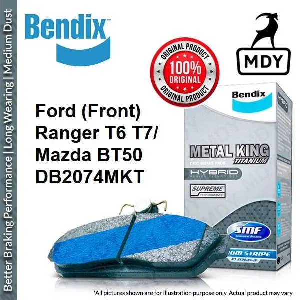 [Front] Bendix Metal King DB2074MKT Ford Ranger T6 T7/ Mazda BT50 Disc ...