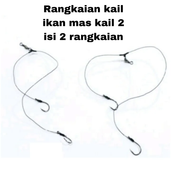 Rangkaian kail ikan mas kail 2 satu bungkus isi 2 rangkaian | Lazada Indonesia
