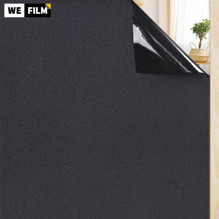 WEFILM Black Window Film Full Blackout Anti-UV Heat Insulation Static ...