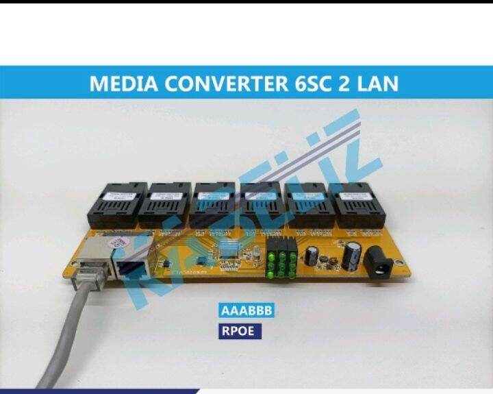 HTB FO converter 2 lan 6 Fiber optik full POE | Lazada Indonesia