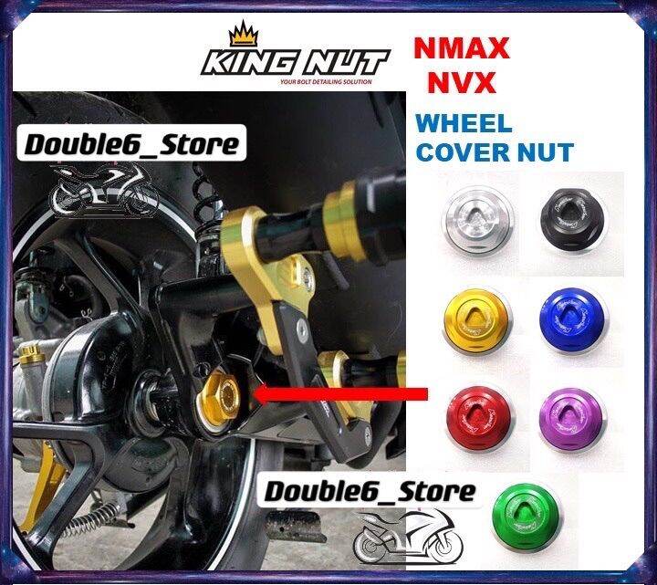 YAMAHA NMAX / NVX 155 REAR AXLE ALLOY CNC WHEEL SLIDER COVER NUT SCREW ...