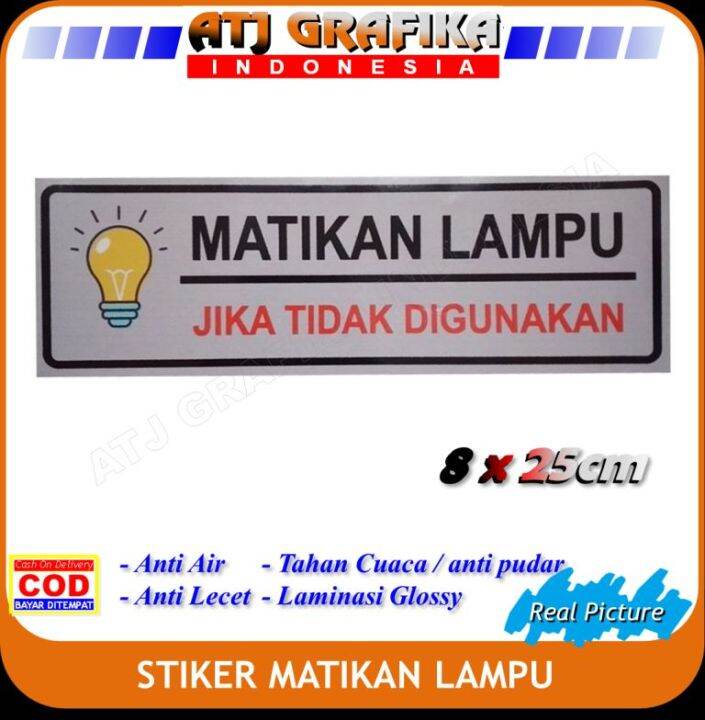 sticker Matikan lampu stiker hemat energy daya listrik lampu | Lazada ...