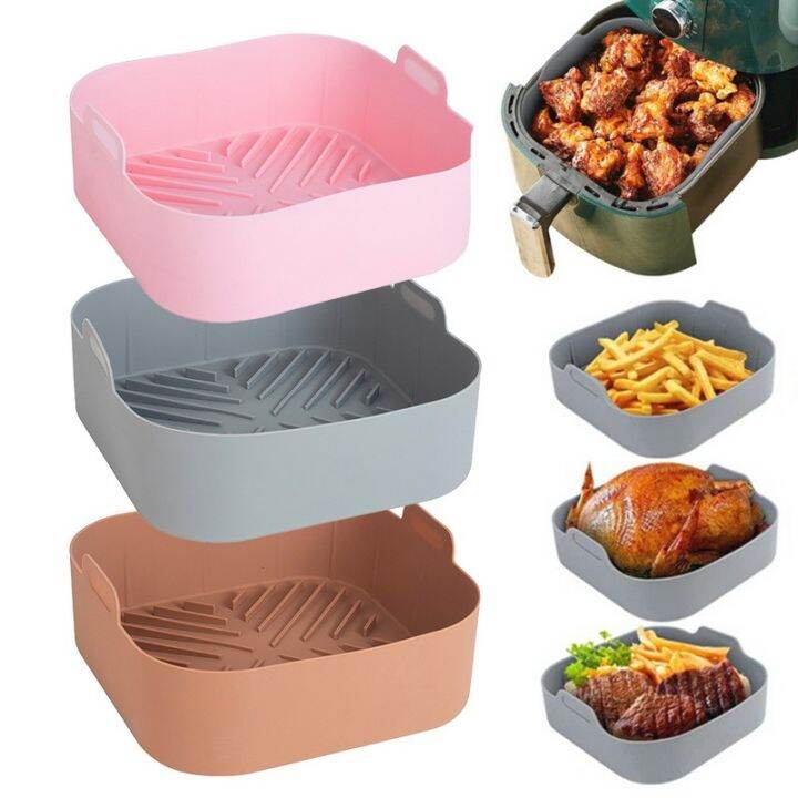 HIFUAR Silicon Salver for Air Fryer 21cm Air Fryer Pot Tray Silicone ...