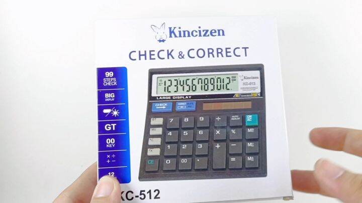 Kalkulator 12 digit Check and Correct Kincizen KC-512 | Lazada Indonesia