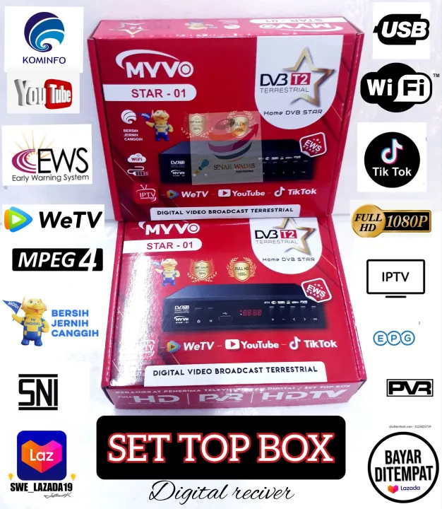 SET TOP BOX TV DIGITAL BISA TIK TOK / STB TV DIGITAL WIFI, YOUTUBE, TIK ...