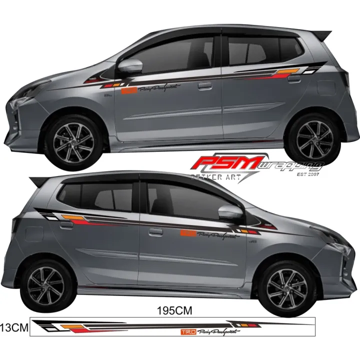 sticker mobil toyota agya 2022 stiker mobil agya ayla stiker mobil ...