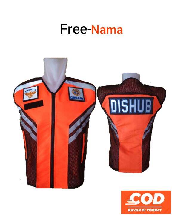 Rompi Taslan Oren Jala Hitam Dishub | Lazada Indonesia