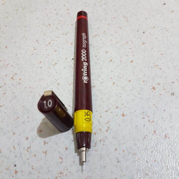 BEKAS Langka Rotring 2000 Isograph 0.35 rapido jerman pulpen gambar ...