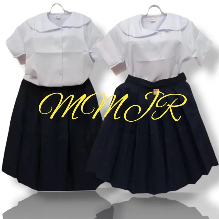 Terno Palda Blouse Uniform Pleated Round Plits (Palm Beach Fablic ...