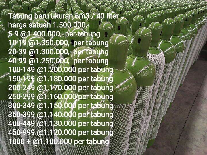tabung baru oksigen argon nitrogen helium co2 dll | Lazada Indonesia