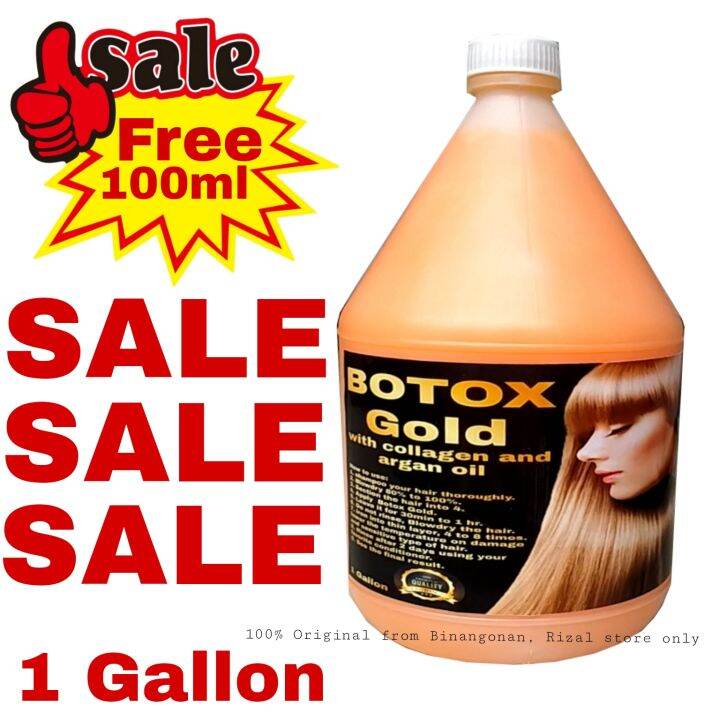 100% Original 1 Gallon Brazilian BOTOX GOLD 80% Hair straight (free ...