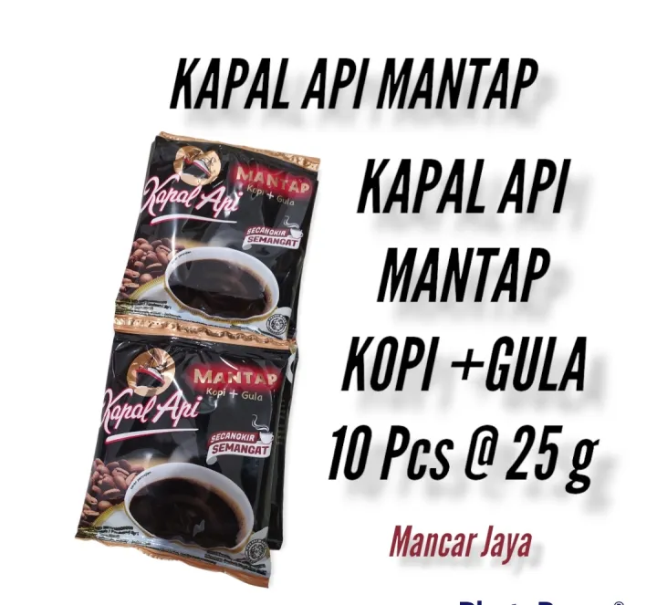 KAPAL Api Mantap Kopi+Gula ( 10 Sachet 25 g) | Lazada Indonesia