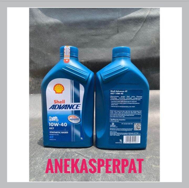 SHELL ADVANCE AX7 SAE 10-40 4T 1 LITER | Lazada Indonesia