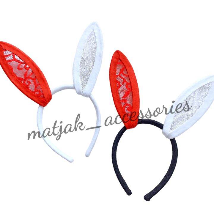Bando Kelinci Lace Renda Merah Putih Bendera Indonesia 17 Agustus ...
