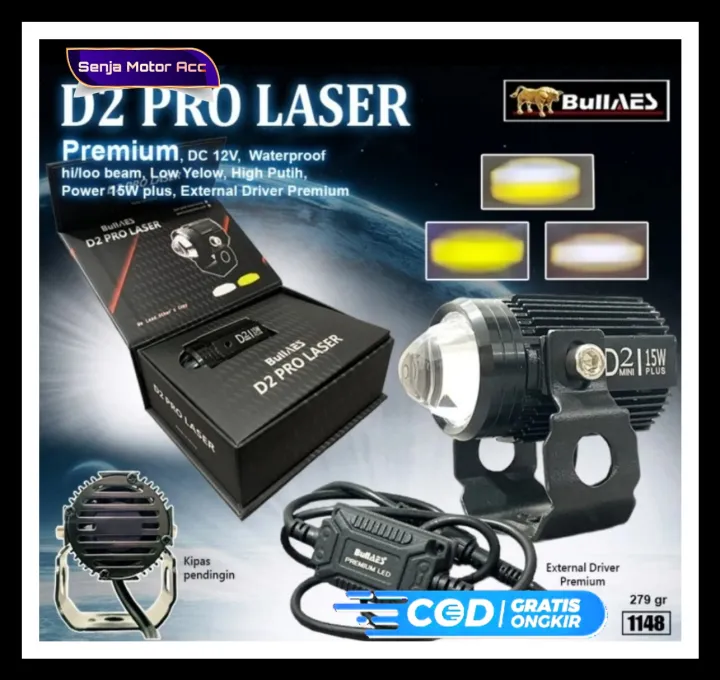 Lampu Tembak Lampu Sorot Led Bull Aes D2 Pro Laser 15 Watt 2 Warna Hi ...