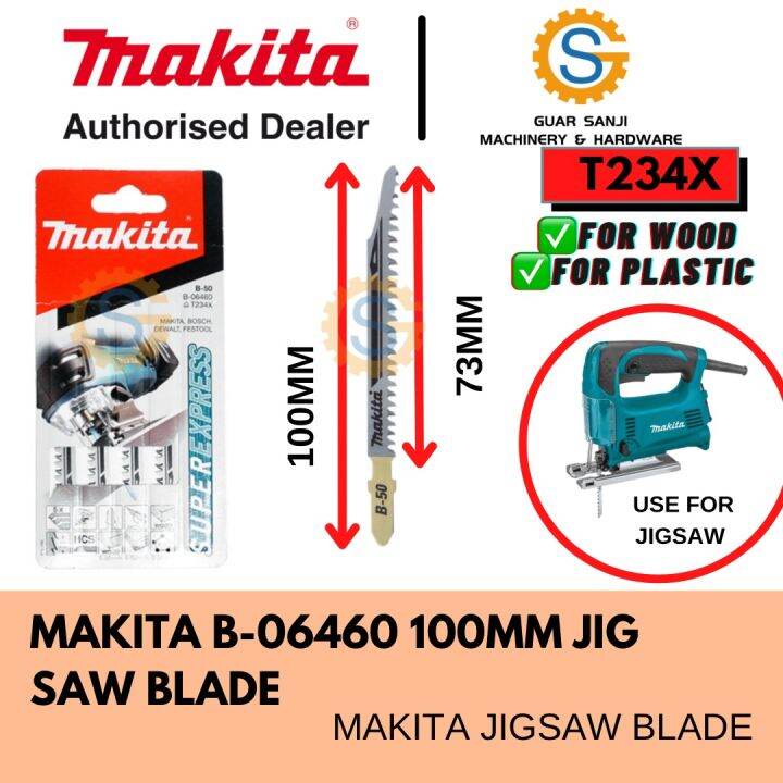 MAKITA B-06460 100MM T234X JIGSAW BLADE FOR WOOD/PLASTIC MATA GERGAJI ...