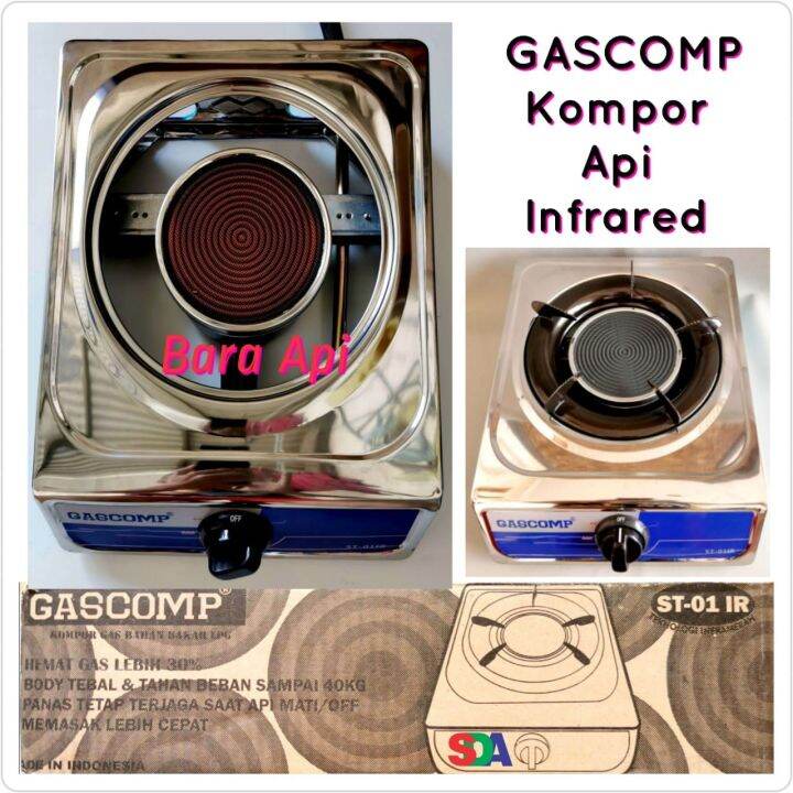 Kompor Infrared Gas 1 Tungku Gascomp Kompor Bara ST-01IR ML4ST07B | Lazada Indonesia