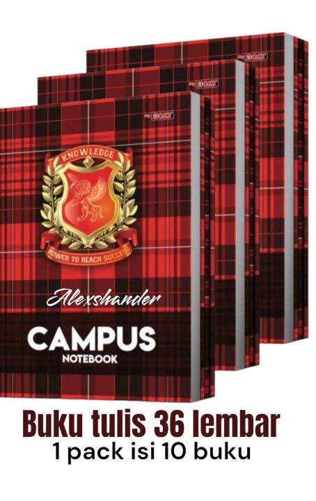 (1 pack isi 10) buku tulis notebook big bos campus 36 lembar / isi 10 ...