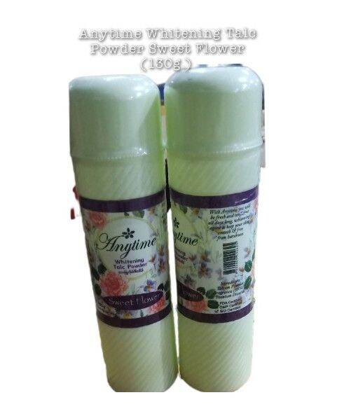 Anytime Whitening Talc Powder Sweet Flower แป้งเอนี่ไทม์ (130g ...