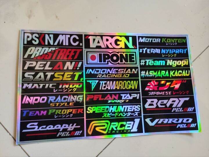 STIKER PACK SPONSOR RACING HOLOGRAM STIKER MOTO BALAP STIKER MOTOR ...
